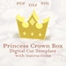 Princess Crown Box Wedding Favor Gift Box Baby Shower - Etsy