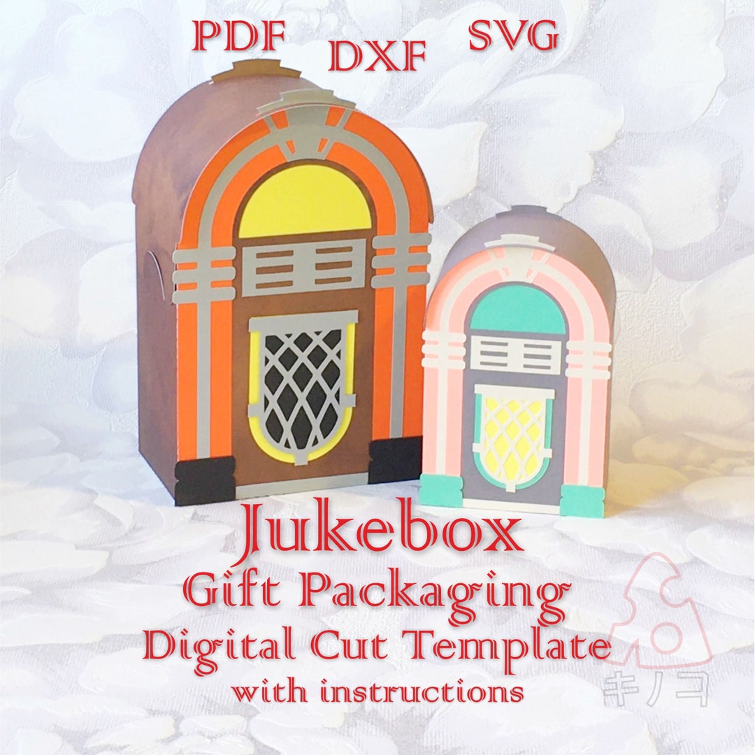 Jukebox Gift Packaging, Shadow Box, 50s Style Party Decor, Retro Treat ...