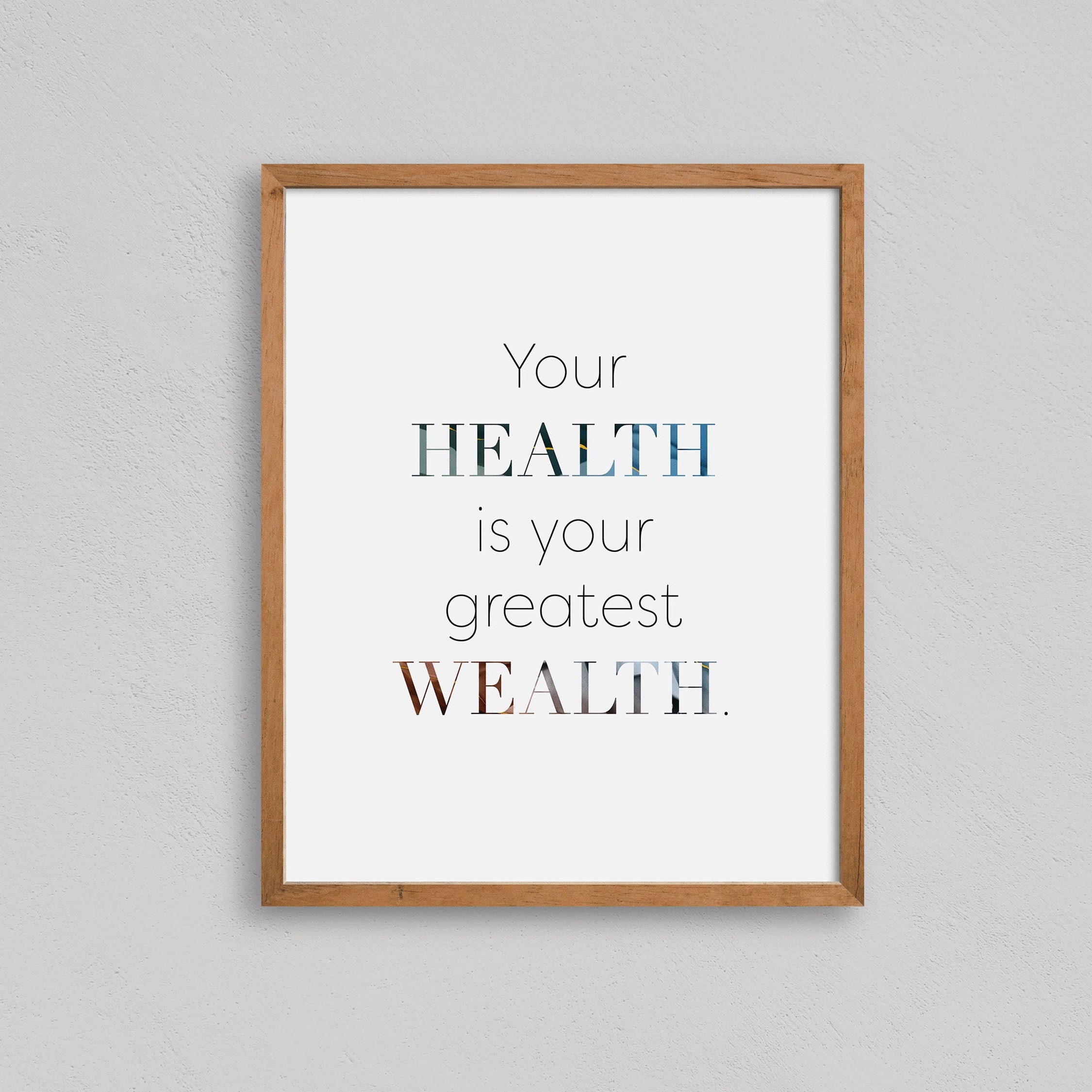 Your Health is Your Greatest Wealth | Chiropractic Poster Quote ...