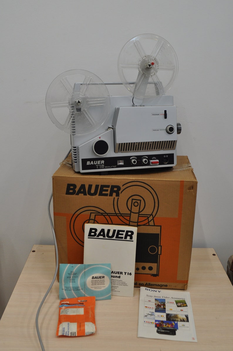 Vintage Bauer Bosh T16 Sound Film Projector. Original Packaging ...