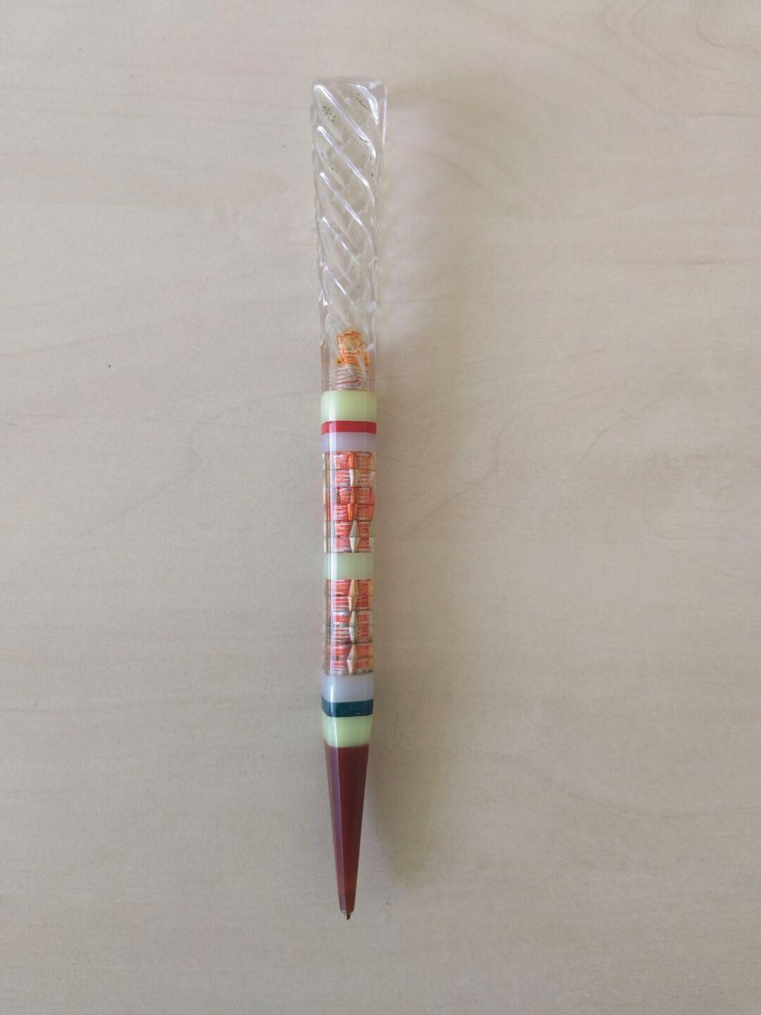 Vintage Handmade Ballpoint Pen Made of Plexiglass USSR Prison Art - Etsy