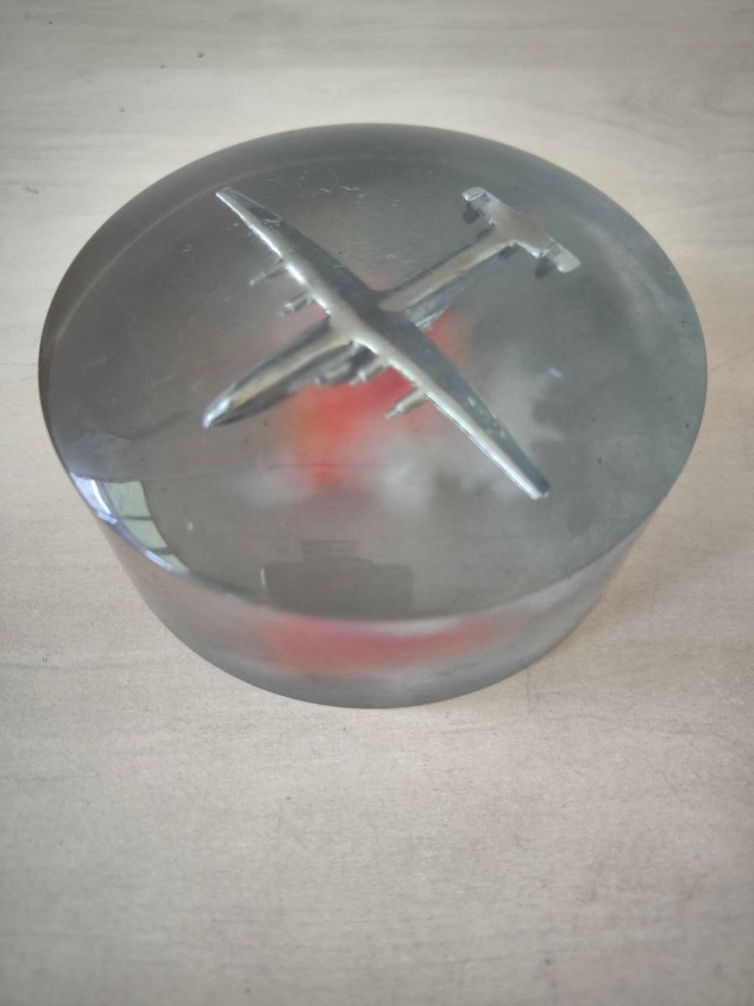 Vintage Handmade Paperweight Aircraft USSR - Etsy