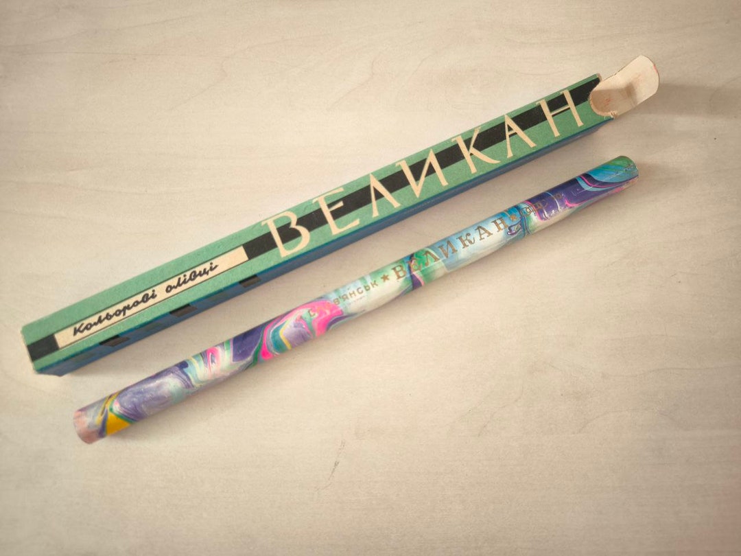 Vintage Pencil giant Soviet Ukraine USSR Slovyansk 80s Red Color ...