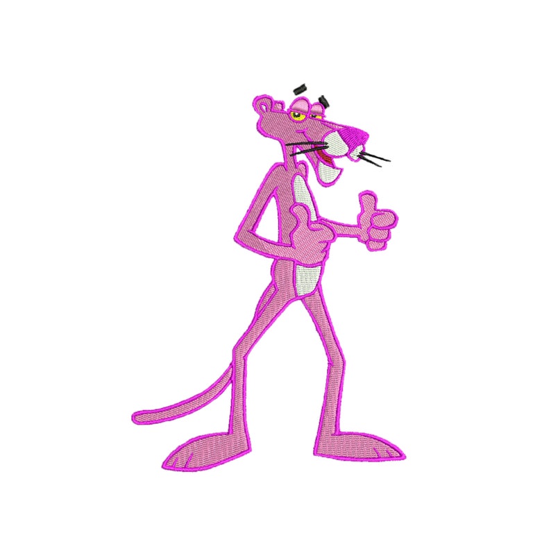 Pink Panther Embroidery Design 10 File Formats 8 Sizes | Etsy
