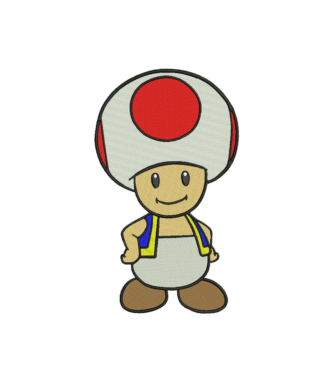 Toad Super Mario Embroidery Design 10 File Formats 8 Sizes | Etsy