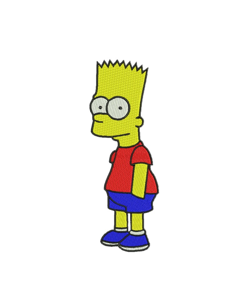 Bart Simpson Embroidery Design 10 File Formats 8 Sizes | Etsy