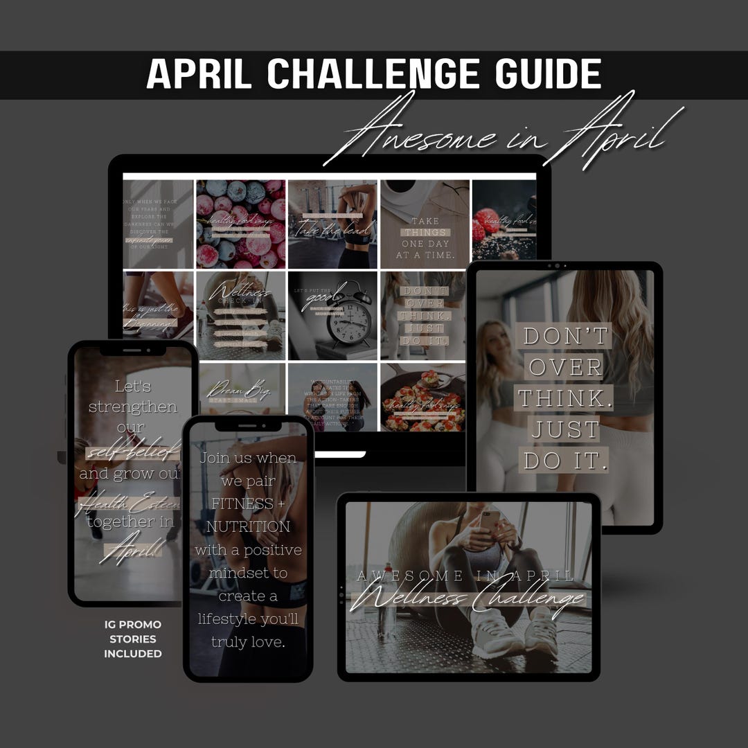 April Challenge Group Guide // Done for You // IG Stories // Promo ...