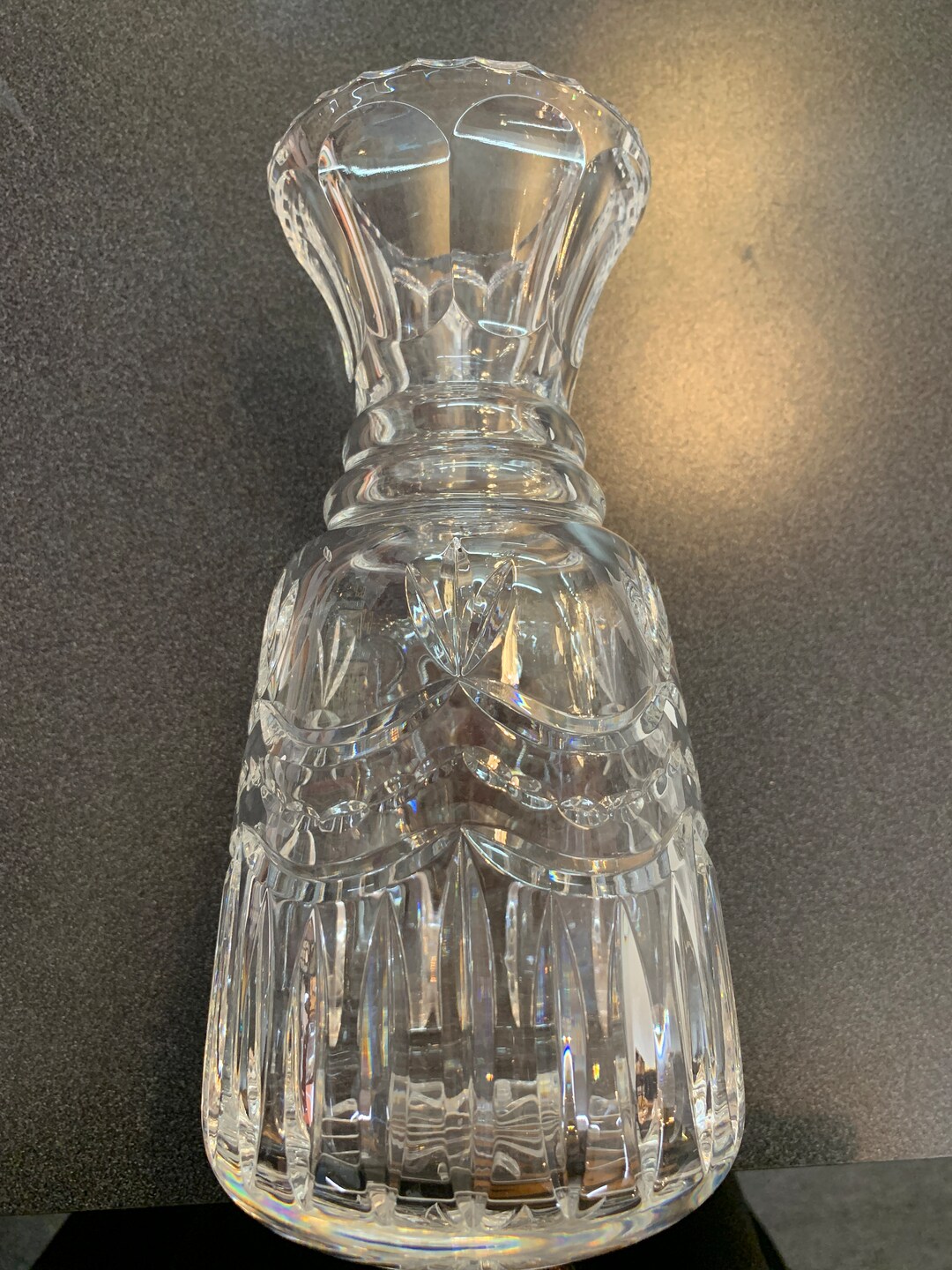 Vintage Heavy Blown Crystal Water Carafe, Generously Sized at 8.75 ...