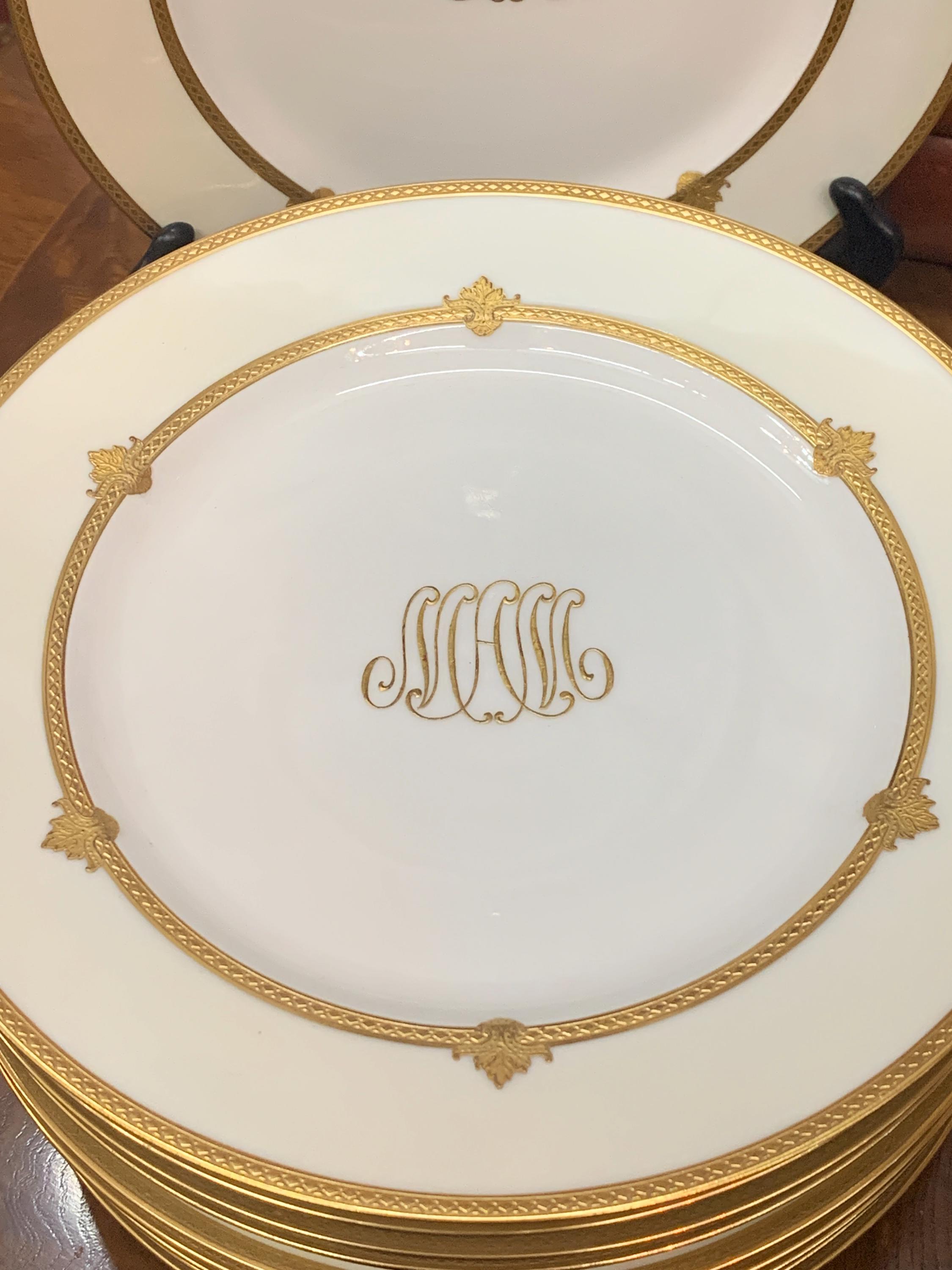 Reserved for Ralphie. Set of 10 Vintage Haviland Limoges Monogrammed ...