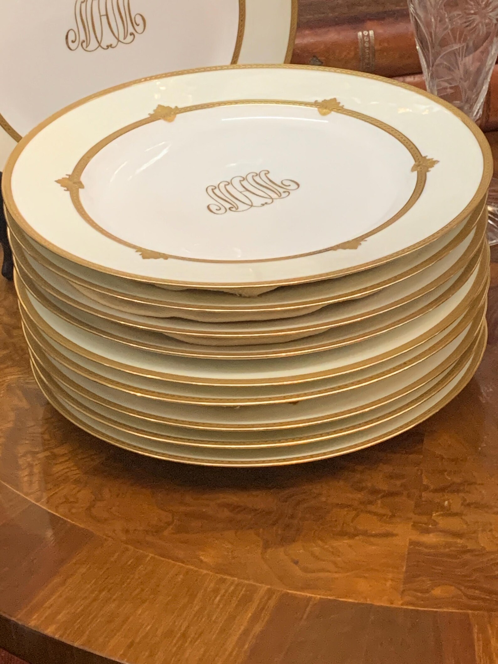 Reserved for Ralphie. Set of 10 Vintage Haviland Limoges Monogrammed ...