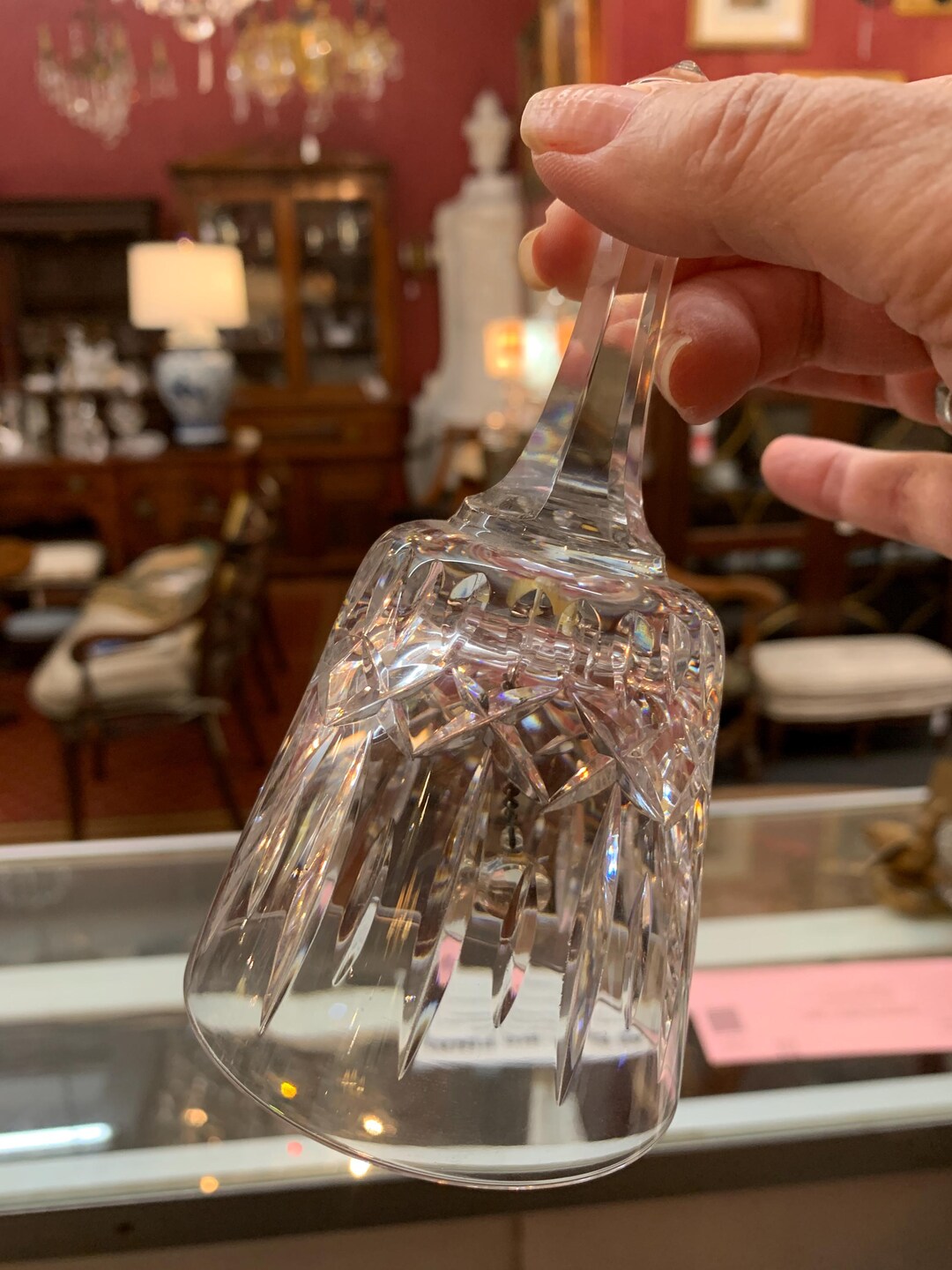 Vintage Crystal Dinner Bell With Original Interior Crystal Ball, in ...