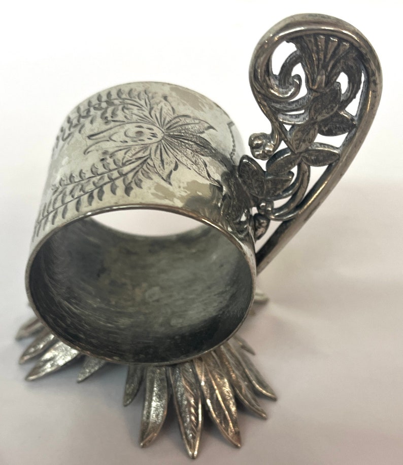 Antique Victorian Figural Napkin Ring With an Art Nouveau Motif ...