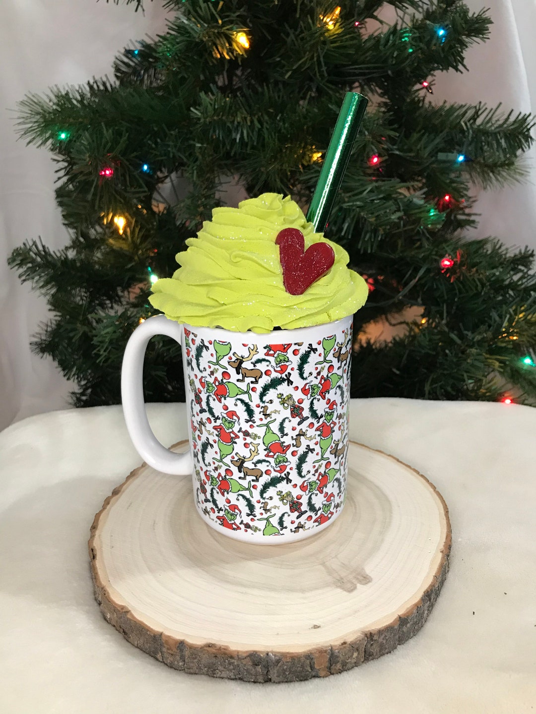 Grinch Pattern Mug, Christmas Mug, Grinch Christmas, Christmas Coffee ...