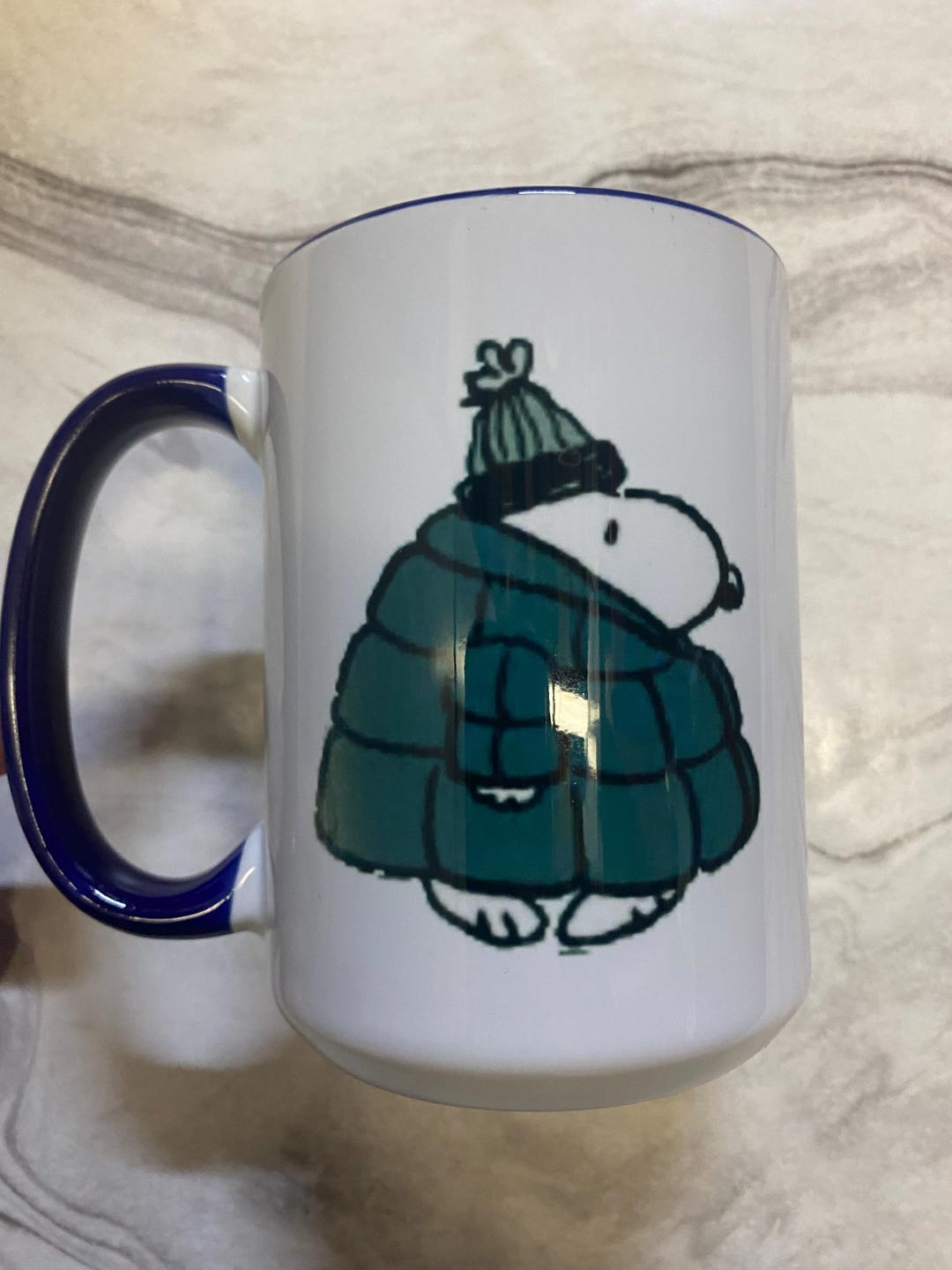 Puffer Mug, Snoopy, Puffer Jacket Snoopy - Etsy