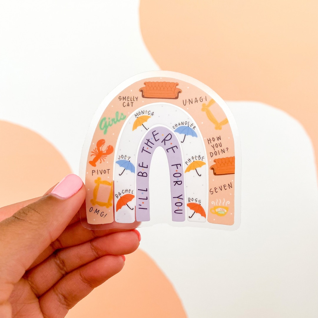 Friends Rainbow Sticker / Clear Sticker / Friends TV Show / Waterproof ...
