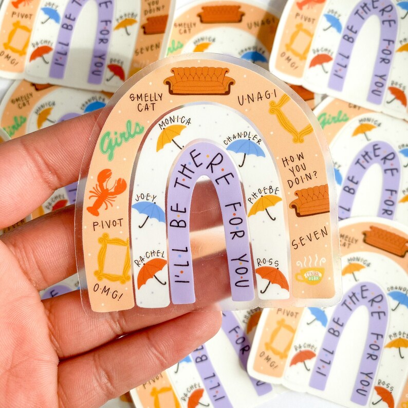 Friends Rainbow Sticker / Clear Sticker / Friends TV Show / | Etsy