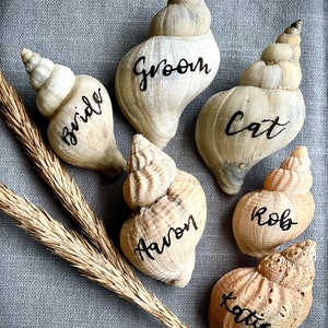 Shell Wedding Place Names Handwritten - Etsy UK