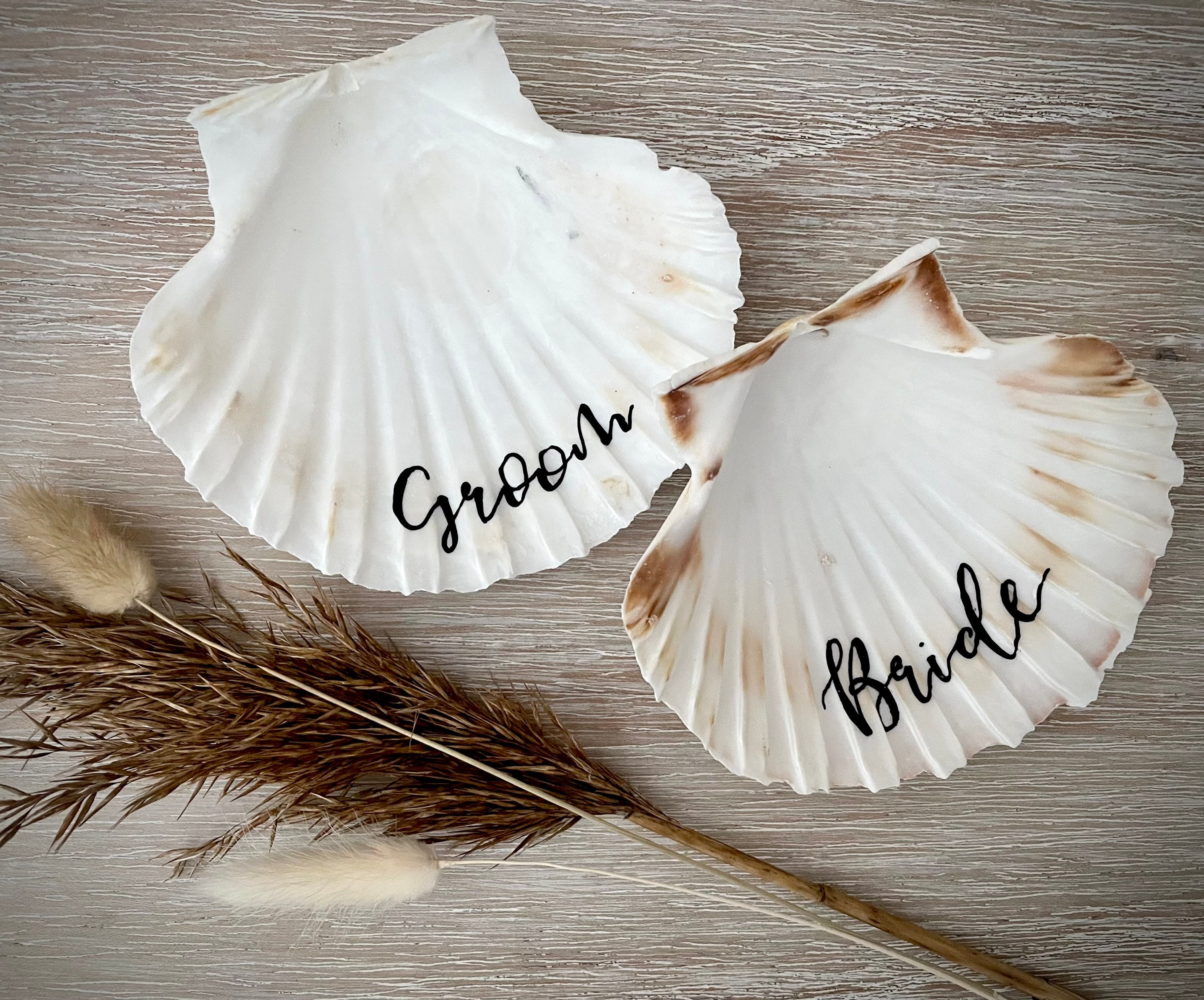 Handwritten Scallop Shell Place Names | Etsy