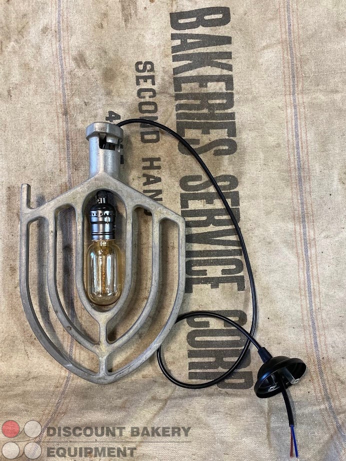 Industrial Bakery Repurposed Flat Beater Single Pendant Lighting ...