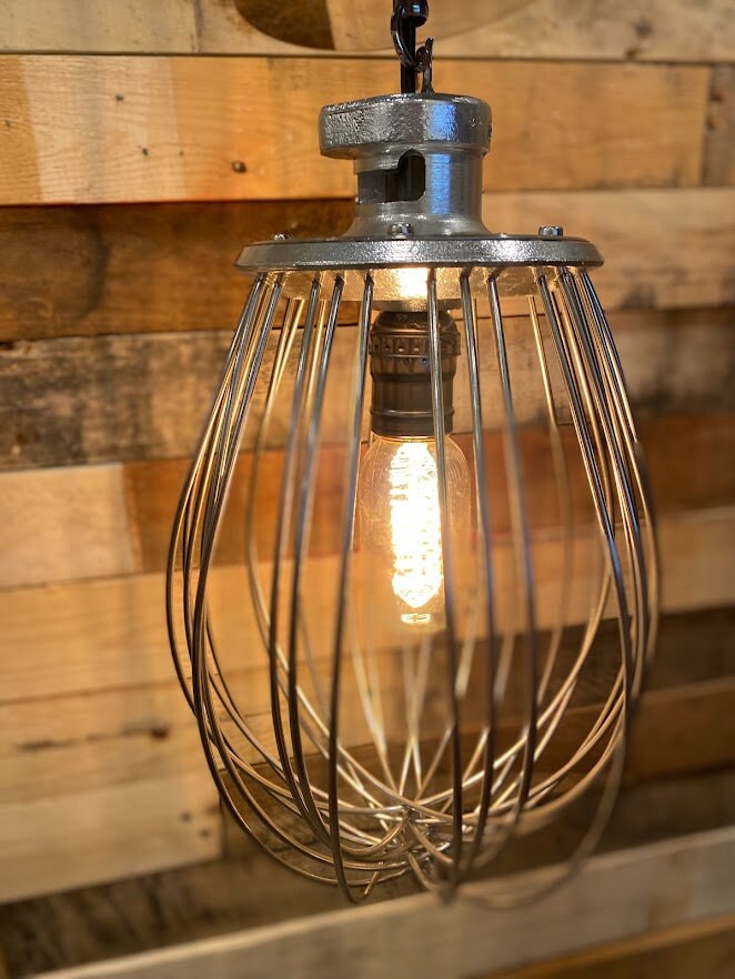 Industrial Bakery Whisk Single Ceiling Dangle Pendant Light With ...