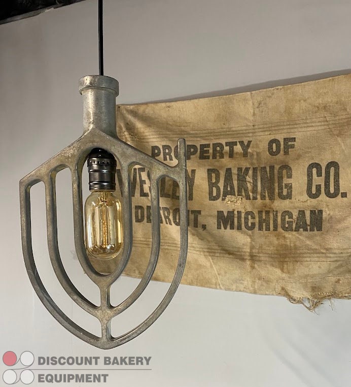 Industrial Bakery Repurposed Flat Beater Single Pendant Lighting ...