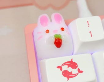 Artisan Cute Sparkly Y2K Tamagotchi Resin Backlit Keycaps, Kawaii ESC ...