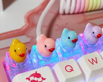 Artisan Cute Sparkly Y2K Tamagotchi Resin Backlit Keycaps, Kawaii ESC ...