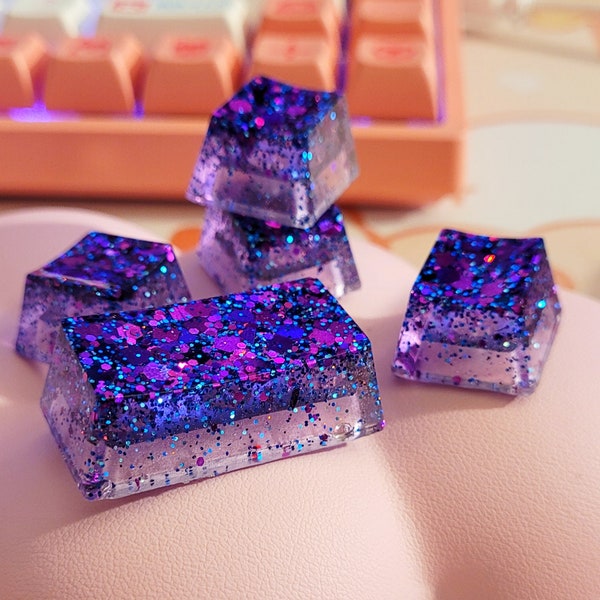 Purple Resin Keycaps - Etsy