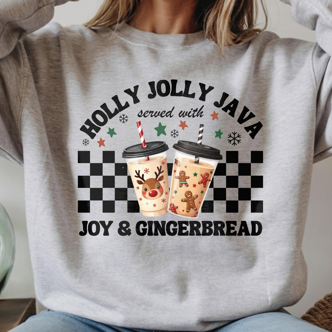 Holly Jolly Java Png, Christmas Coffee Pod Design, Gingerbread Latte Sublimation, Holiday Drinks ...