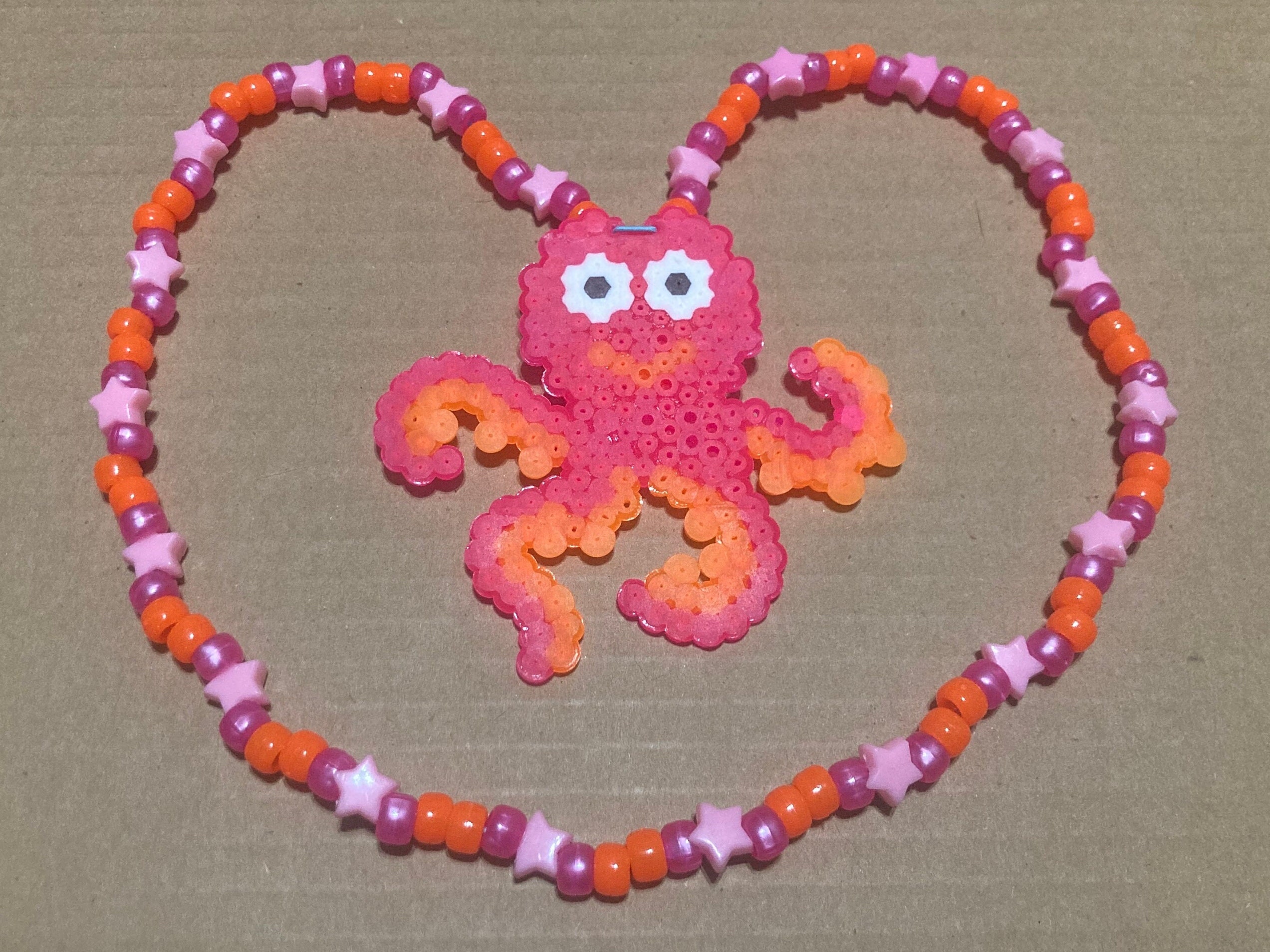 CUSTOM Octopus Perler on Kandi Necklace - Etsy