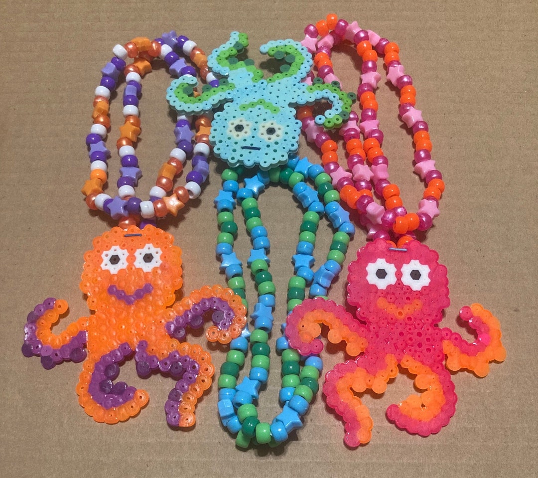 CUSTOM Octopus Perler on Kandi Necklace - Etsy