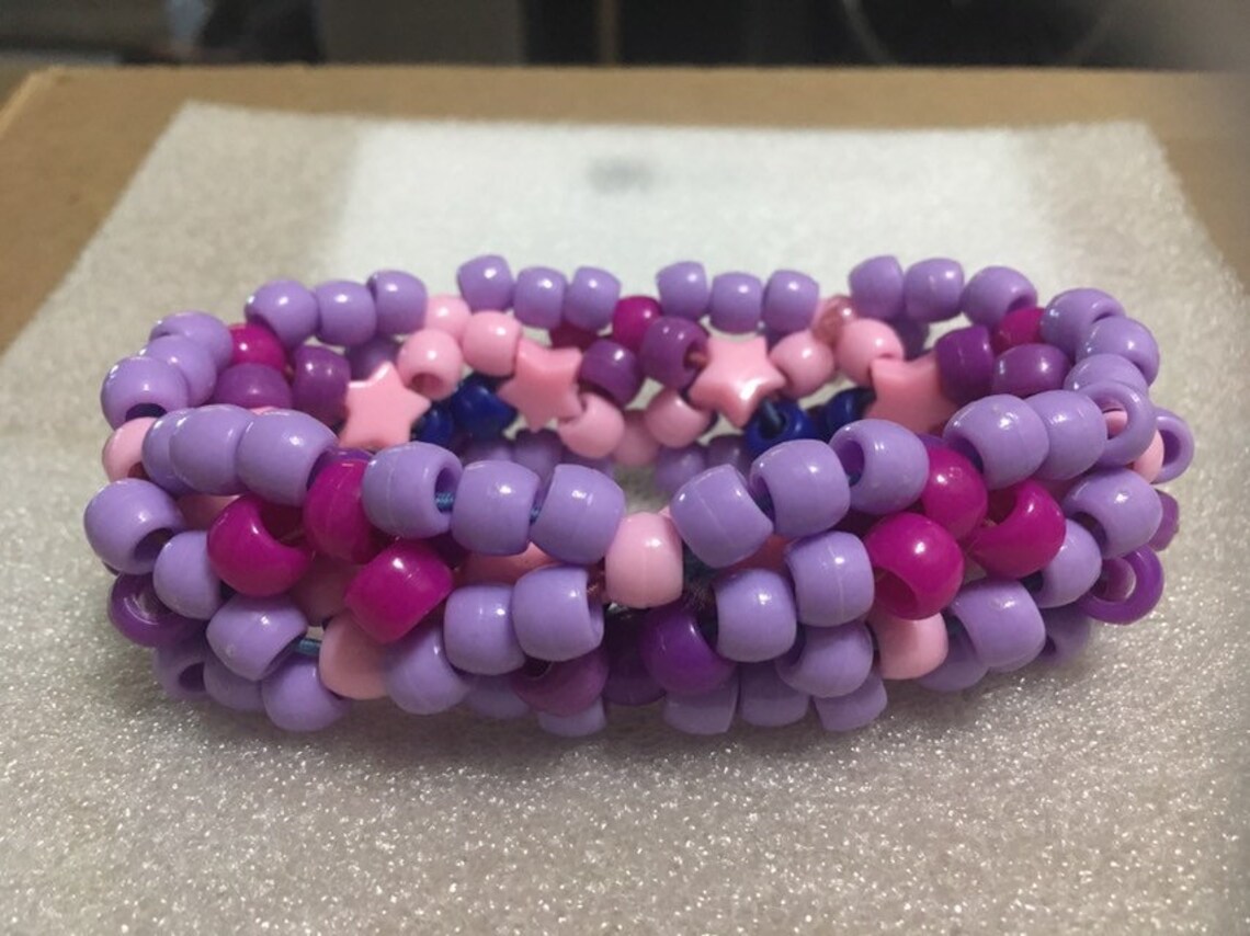 Reversible Purple Kandi Cuff - Etsy