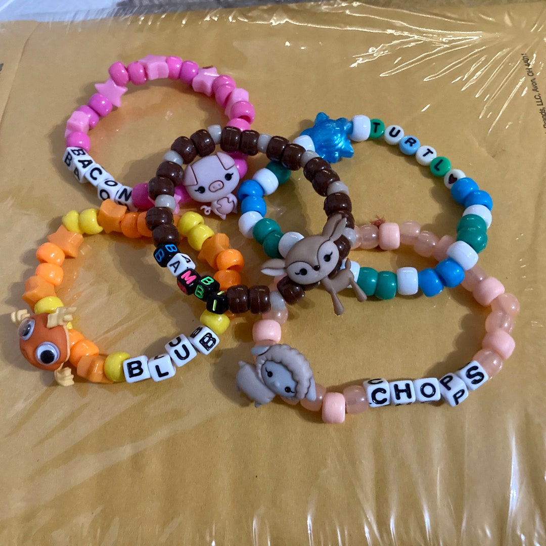 Set of 5 Animal Kandi Bracelets With Words - Etsy