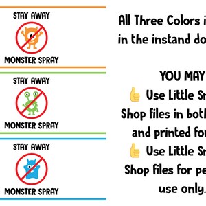 Stay Away Monster Spray SVG - Instant Download - Svg - Png - Eps - Dxf ...