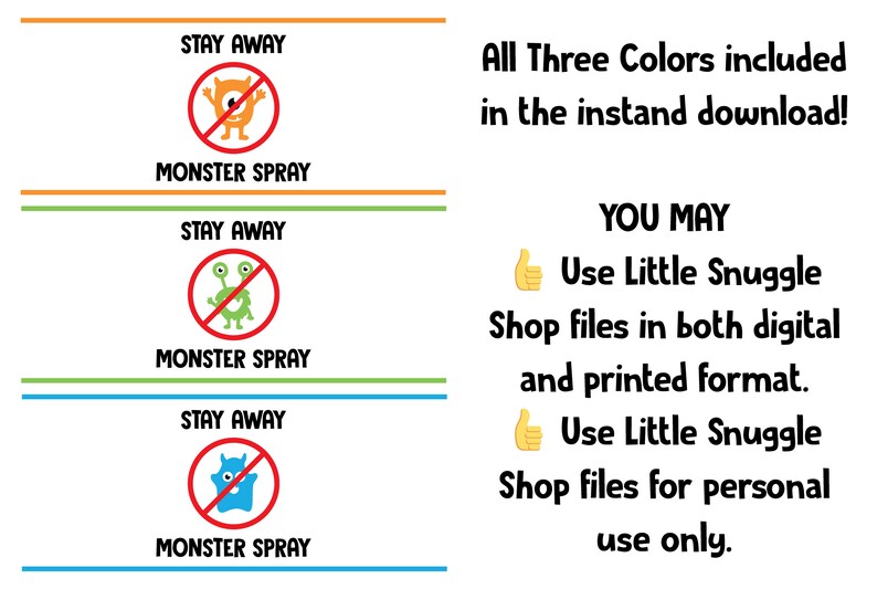 Stay Away Monster Spray SVG - Instant Download - Svg - Png - Eps - Dxf ...