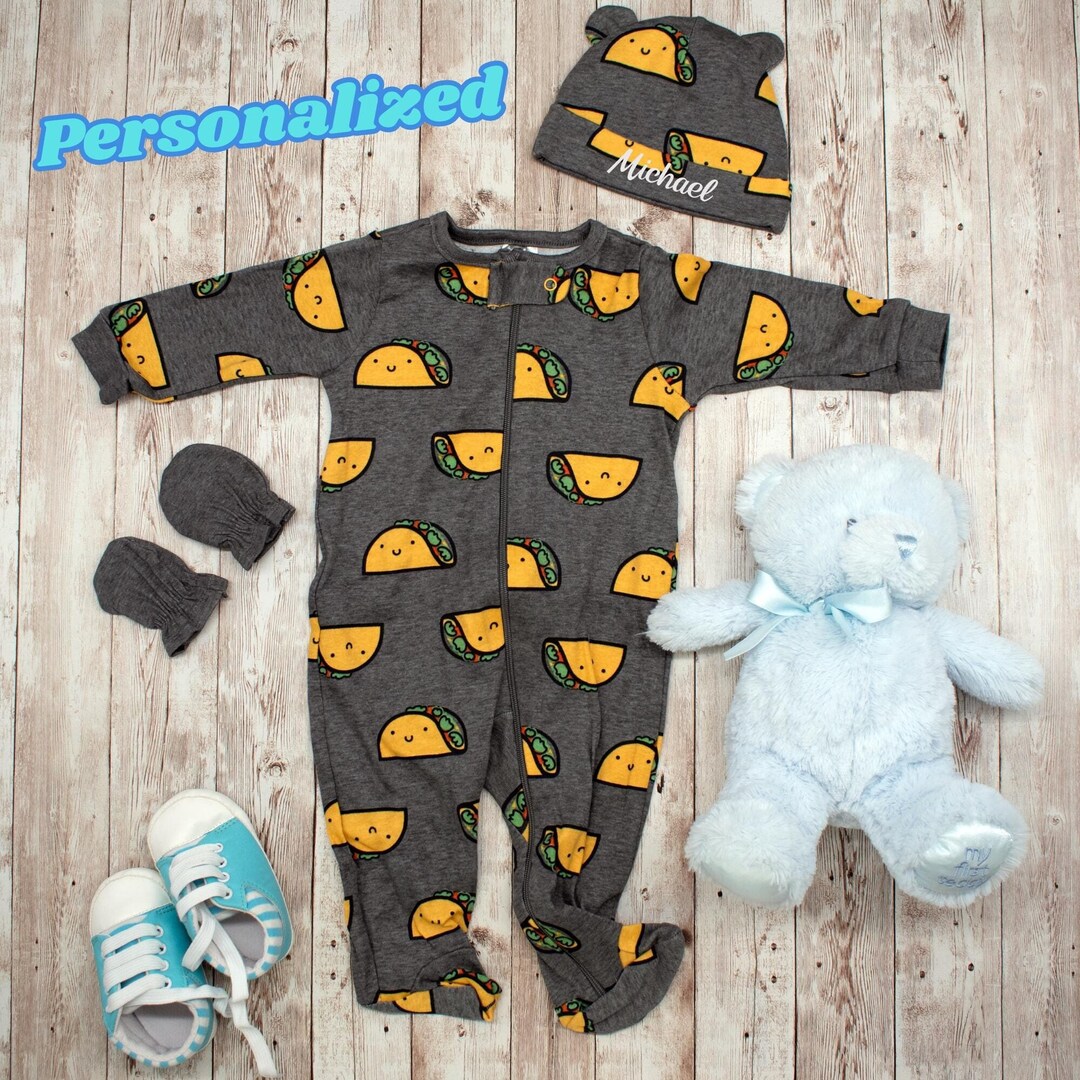 Taco Take Me Home Set - Zip up Sleep 'N Play - Newborn Outfit - Newborn ...