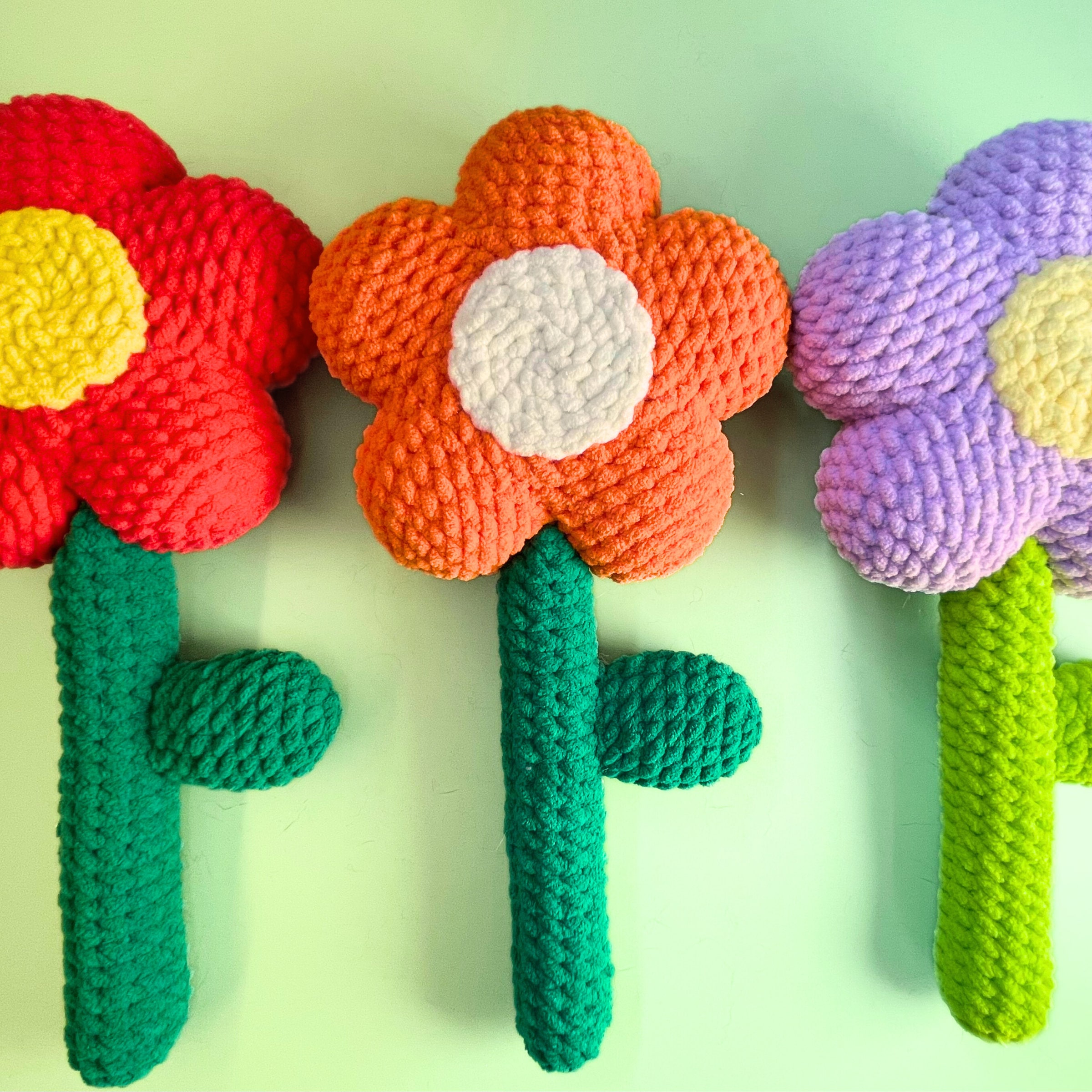 Crochet Fluffy Flower Plushie Pattern: Amigurumi Home Decor (PDF) - Etsy