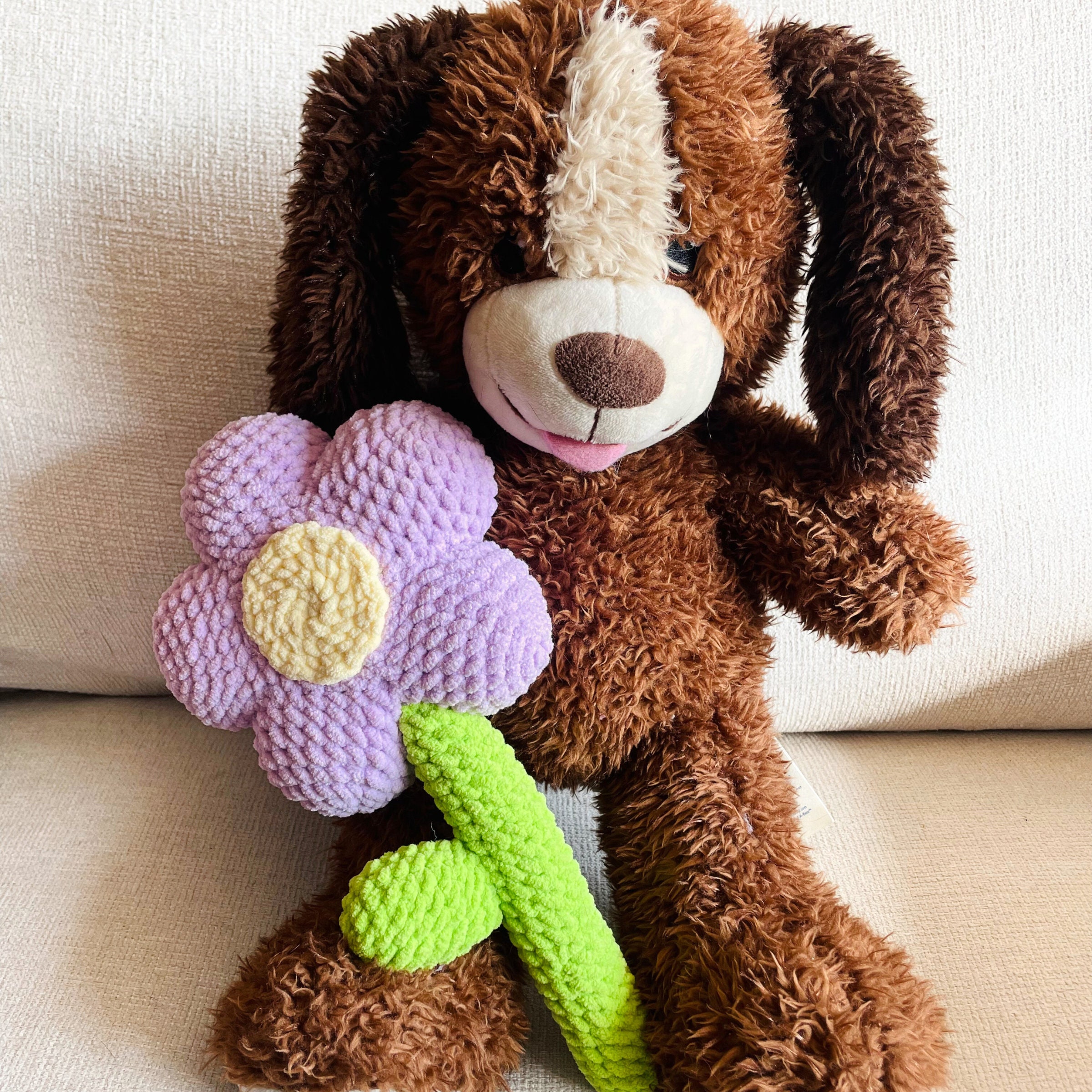 Crochet Fluffy Flower Plushie Pattern: Amigurumi Home Decor (PDF) - Etsy