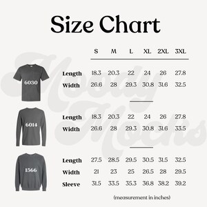 Comfort Colors Size Chart Bundle | Size Chart Template | Comfort Colors ...
