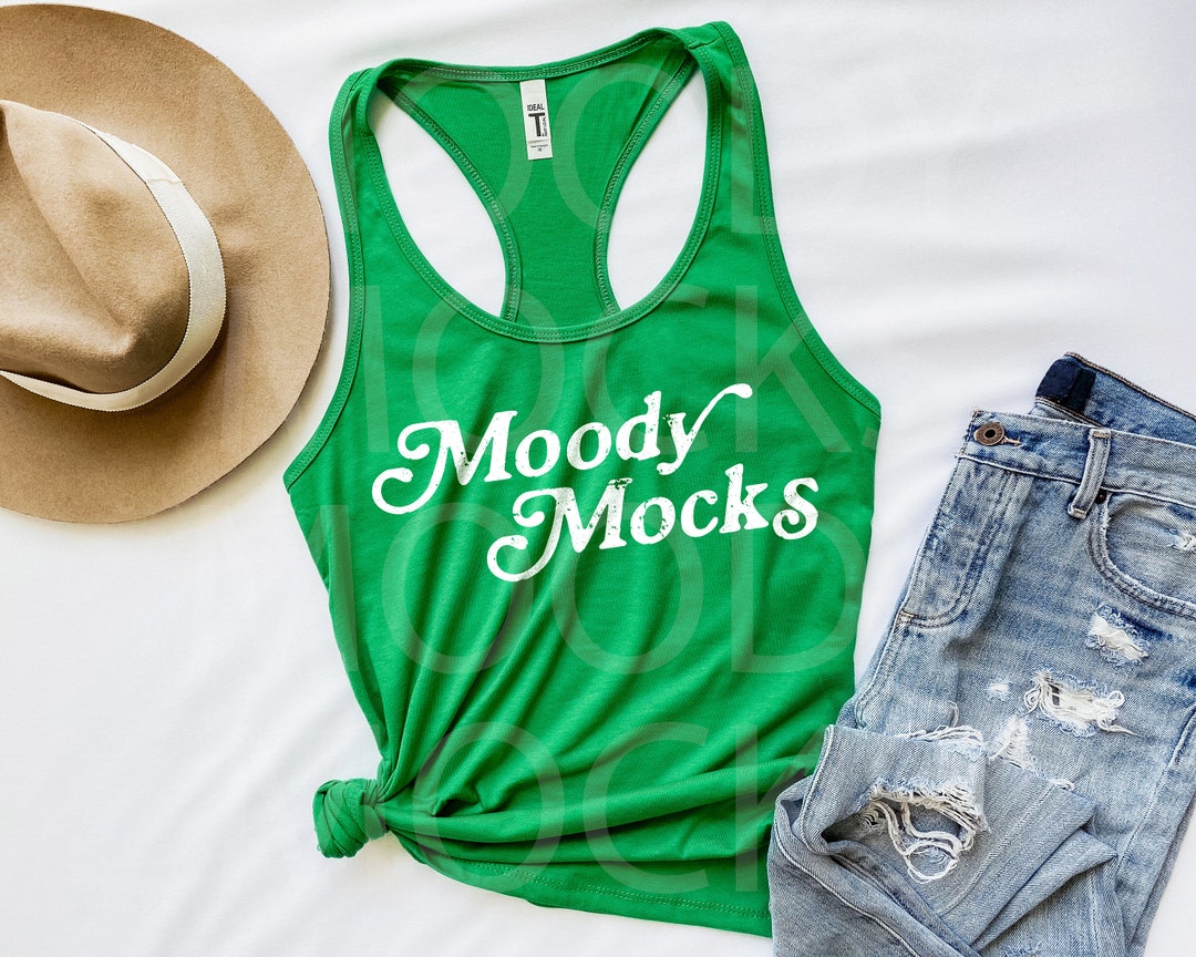 Nächste Stufe 1533 Mockup Next Level Kelly Green Racerback Tank Mockup ...