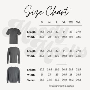 Comfort Colors Size Chart Bundle | Size Chart Template | Comfort Colors ...