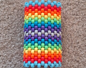 Rainbow Slinky Kandi Cuff Rave Scene Kid Emo - Etsy