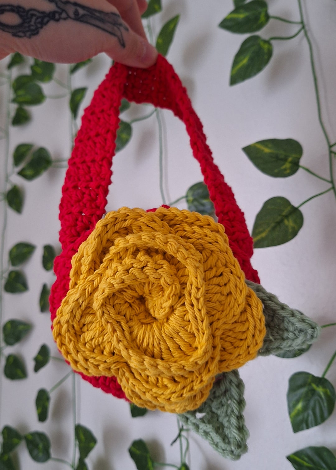 Crochet Rose Side Bag Pattern, Crochet Patterns, Step by Step Crochet ...