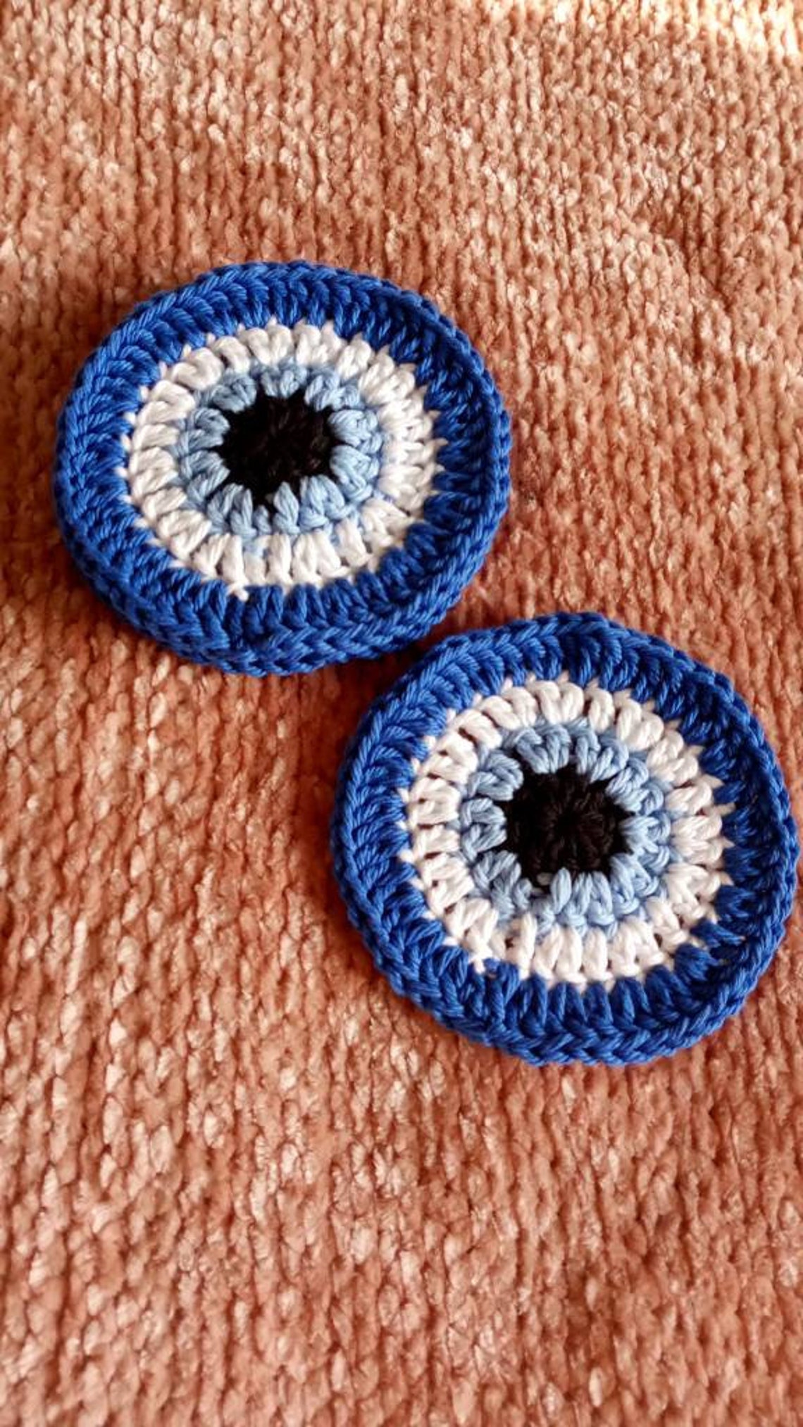 Made to Order/evil Eye Coasters/blue Evil Eye/protection | Etsy
