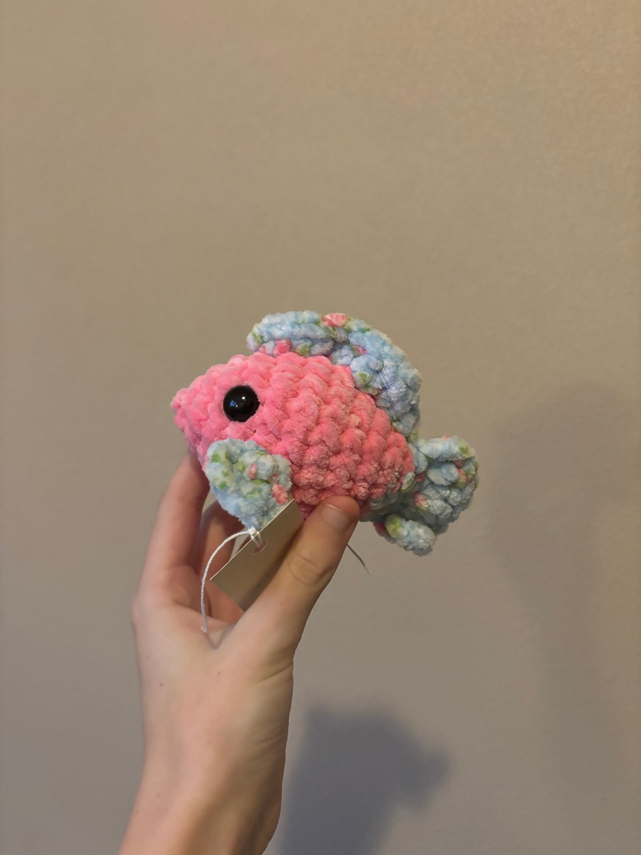 Crochet Pink Fish Plush - Etsy