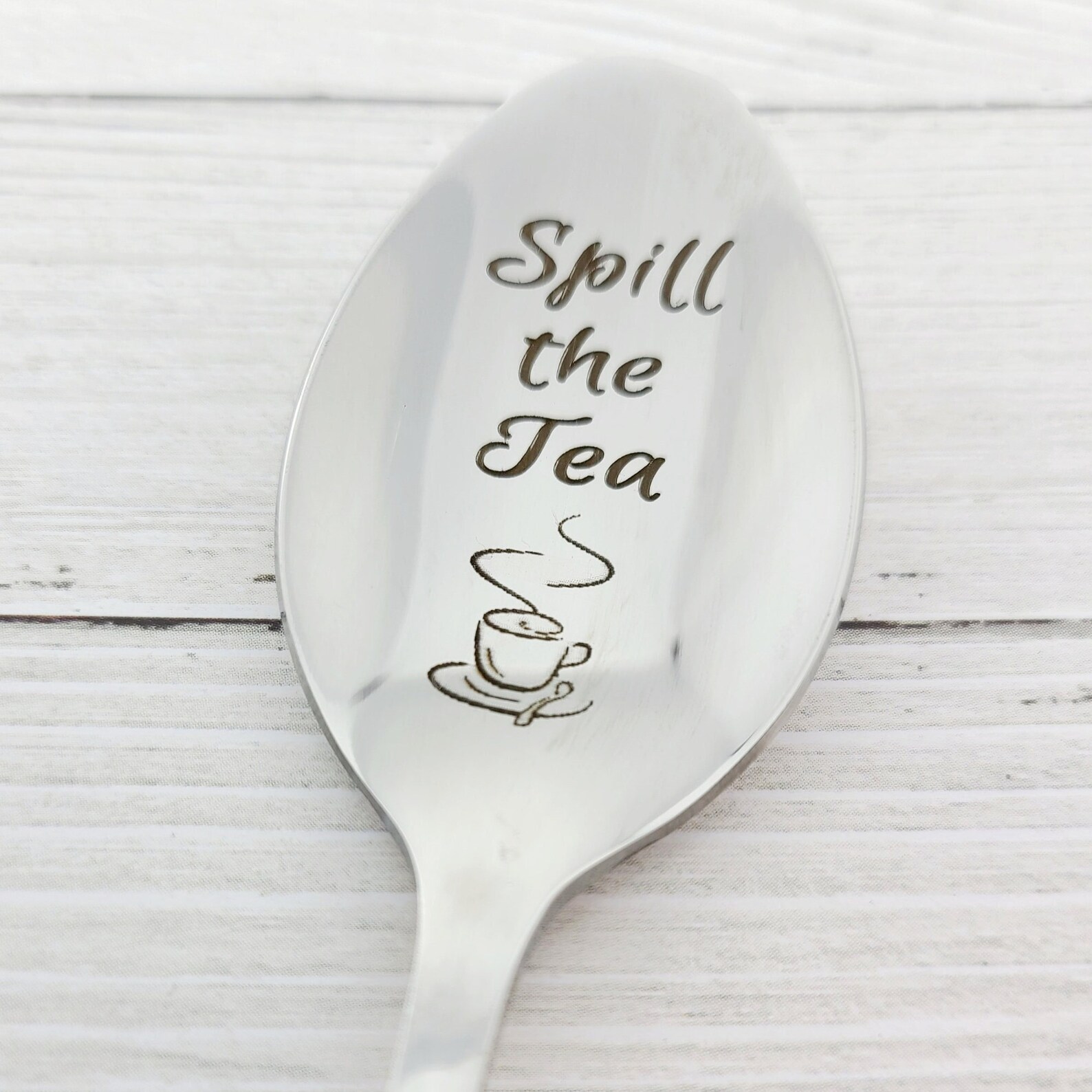 Engraved but First Coffee Spoon, Personalized Stainless Steel Cutlery ...