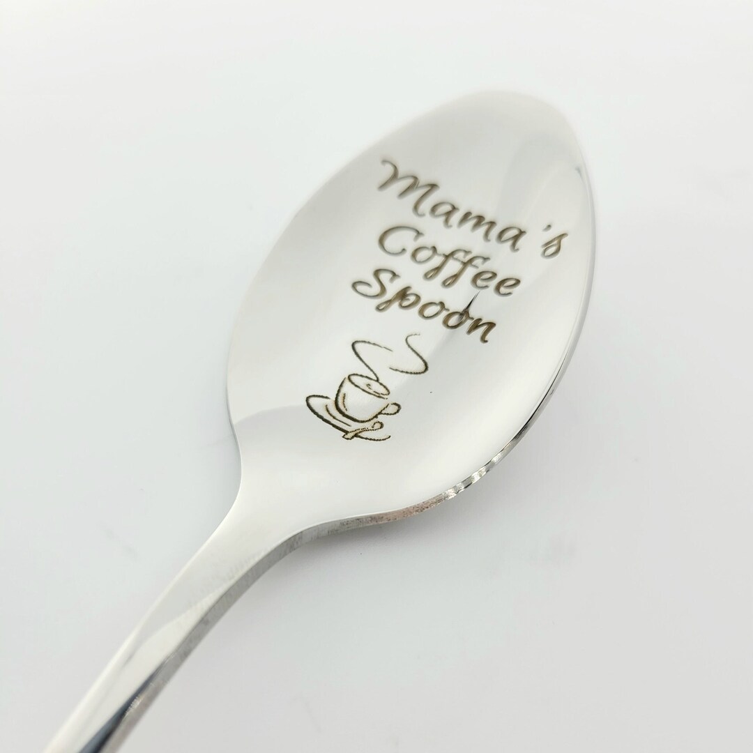 Engraved Mama's Coffee Spoon, Personalized Tea Spoon for Mama, Custom ...