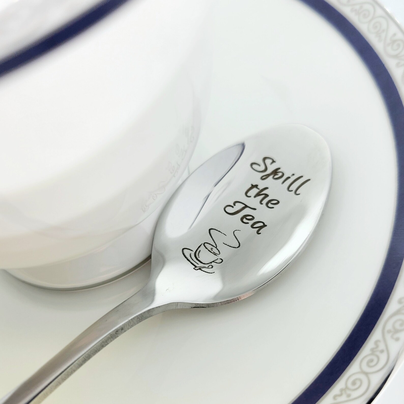 Engraved but First Coffee Spoon, Personalized Stainless Steel Cutlery ...