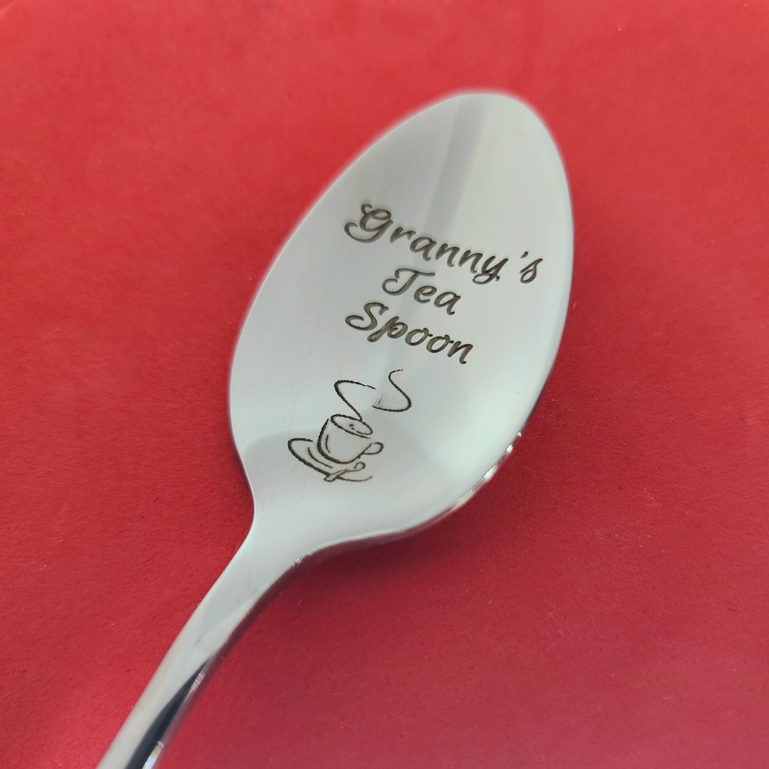 Engraved Granny's Tea Spoon, Personalized Coffee Spoon for Grandma ...
