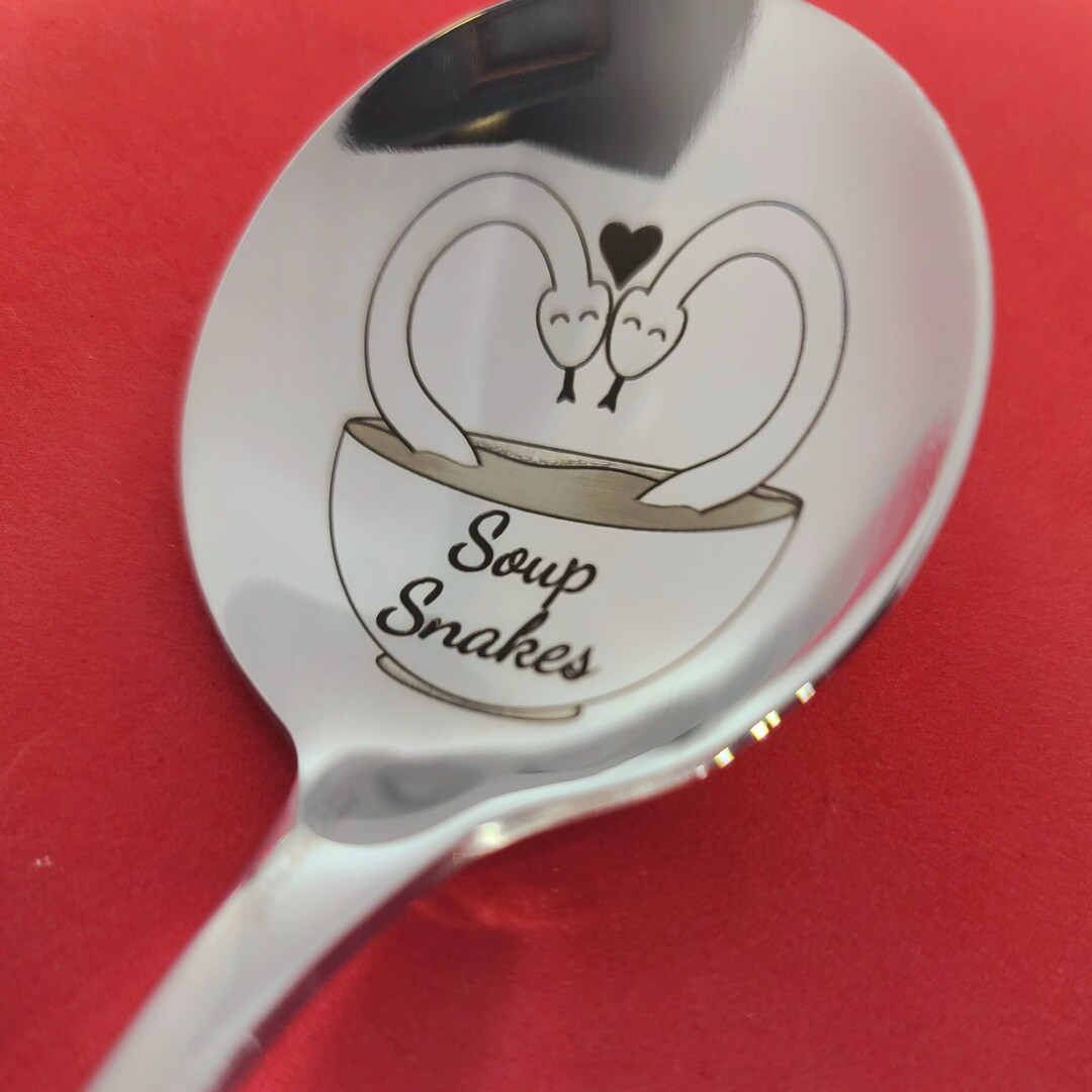Engraved Soup Snakes Spoon, Custom Stainless Steel Cutlery ...